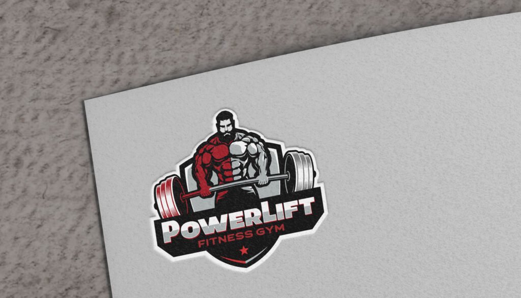 PowerLift Fitness Gym Logo - SolarSail Digital